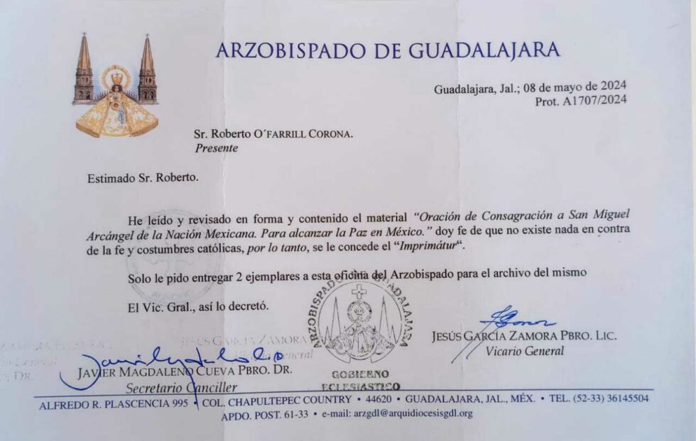 Consagración de México a San Miguel Arcángel 26 Mayo 2024 - Rosario por ...